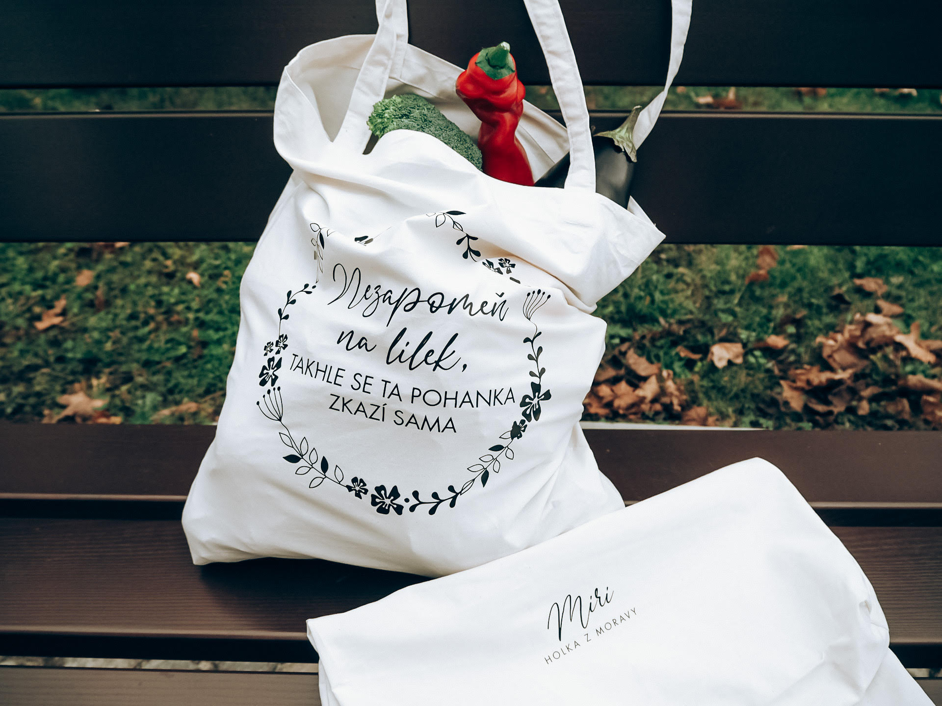 Plátěné tašky ze 100% biobavlny | Holka z Moravy